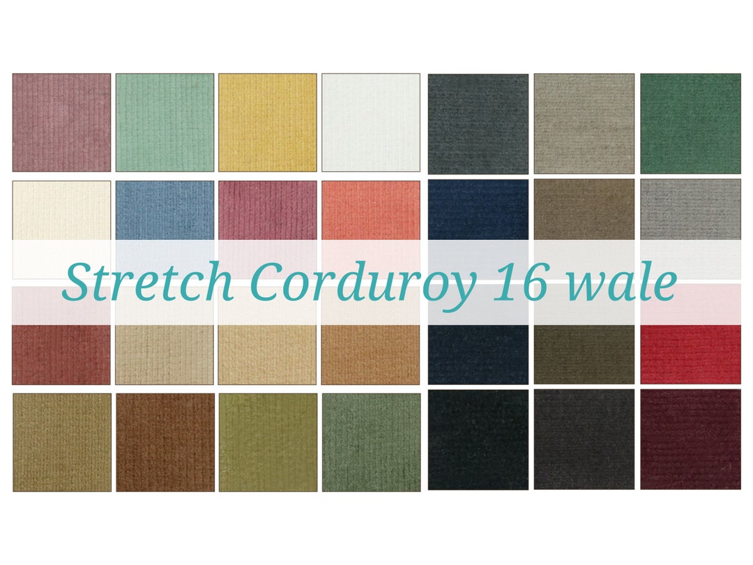 16 Wales Stretch Corduroy Pinwale Cotton Corduroy Corduroy - Etsy