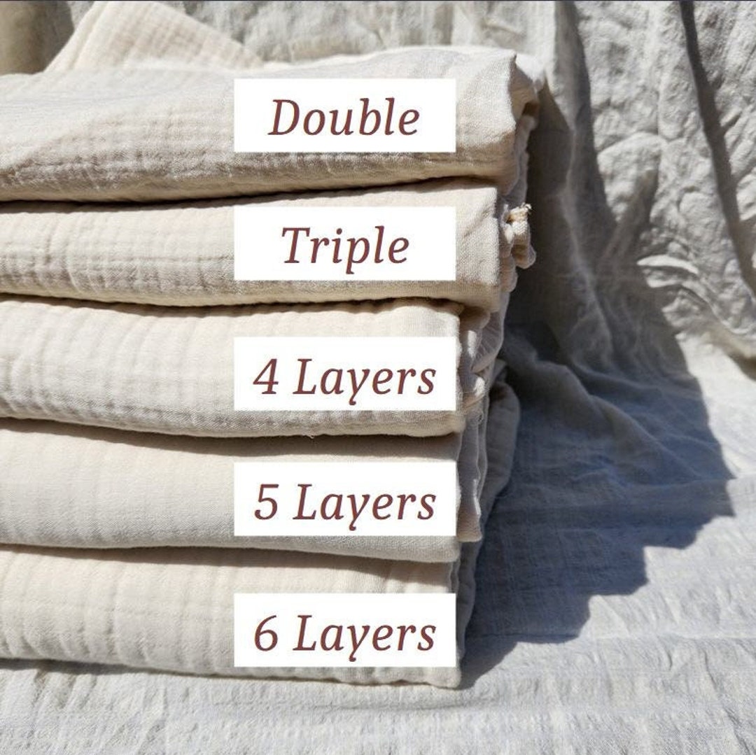 Wrinkled Crinkle Gauze, Cotton Gauze Fabric, Yoryu Gauze, Double ...