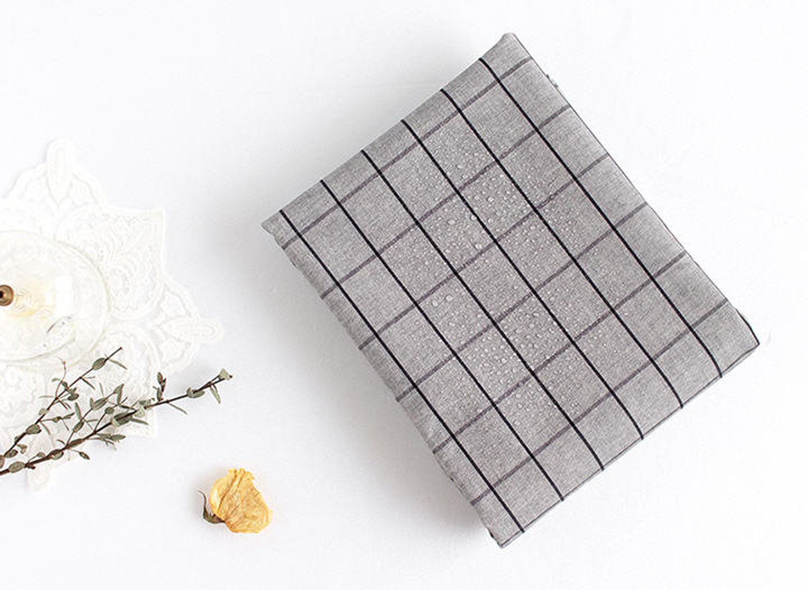 Soft Checker Laminated Cotton Fabric Non Glossy Plaid - Etsy