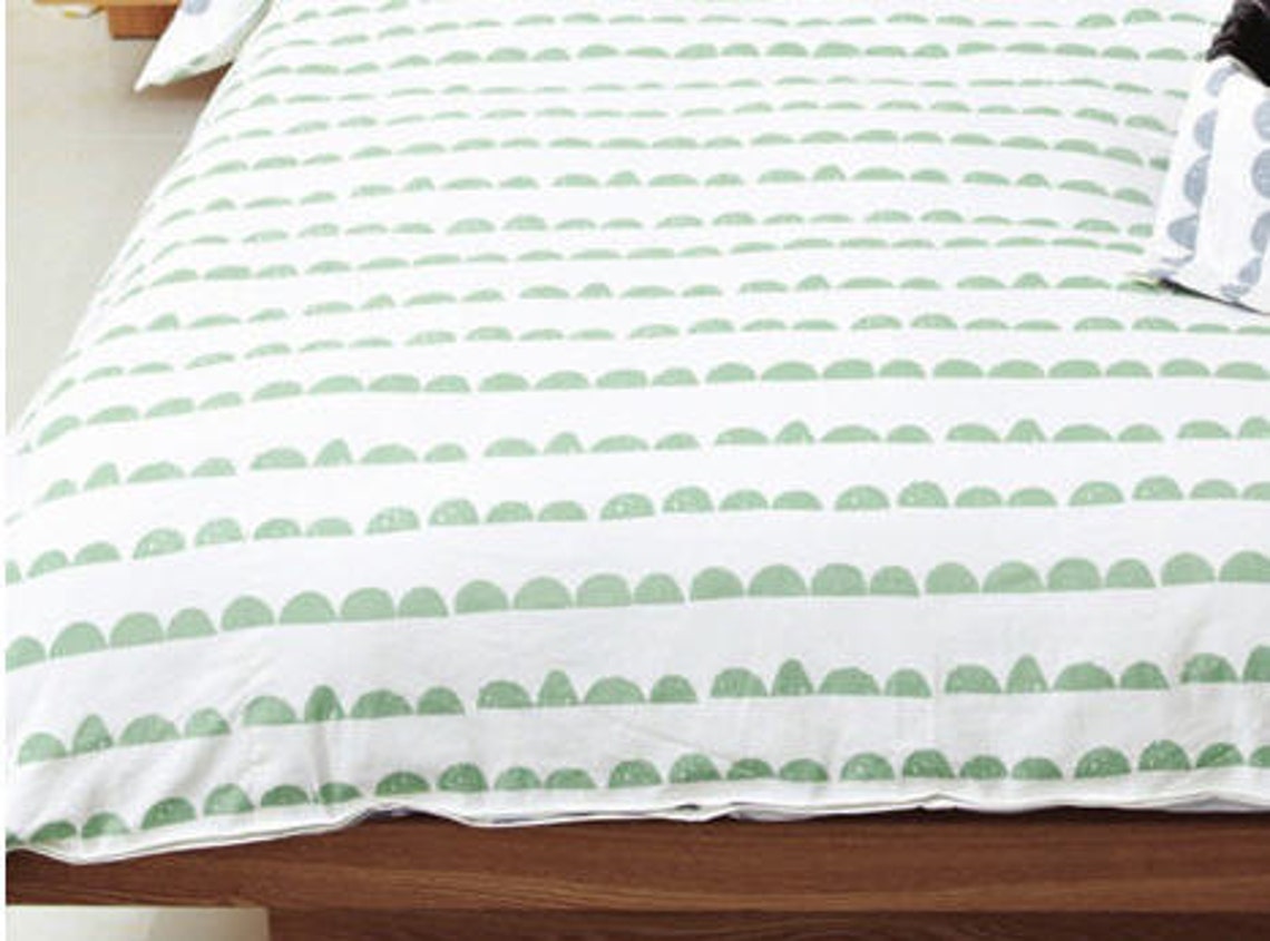 Half Moon Cotton Fabric Mint by the Yard - Etsy