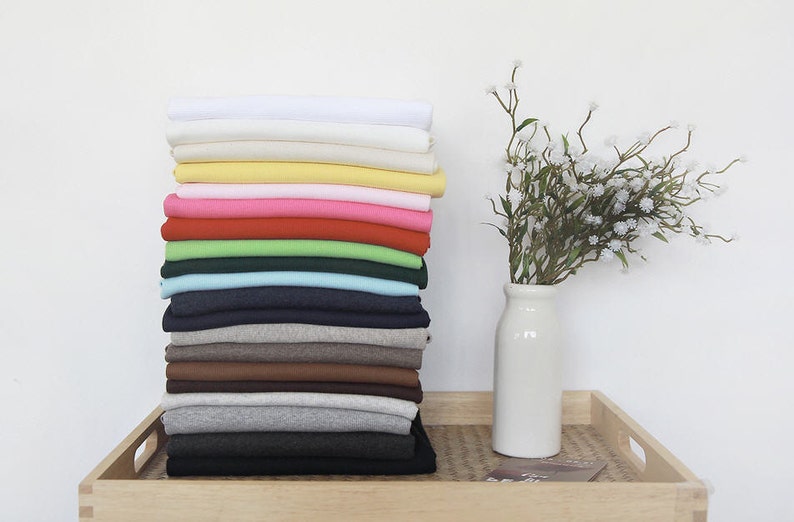 Ribbing Cotton Rib Knit Fabric Binding Knit Fabric Hem | Etsy