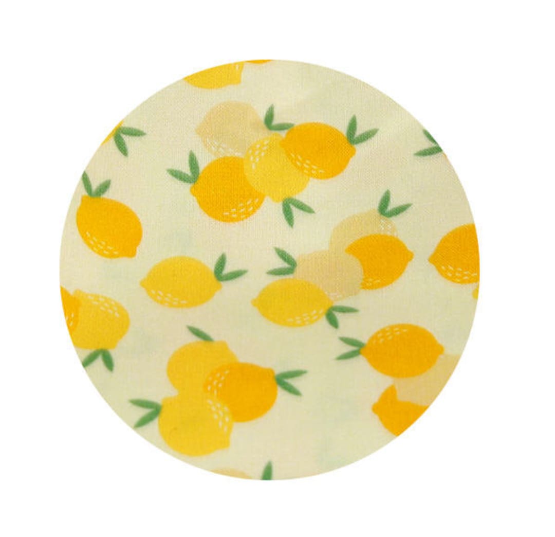 Lemons Cotton Fabric, Fruits Cotton Fabric, Yellow Lemon Fabric ...