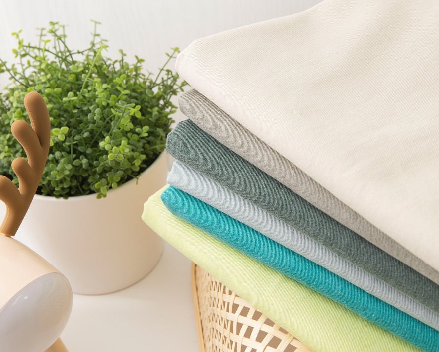 Pigment Dyed Cotton Twill Fabric Bio-washed Fabric 26 - Etsy