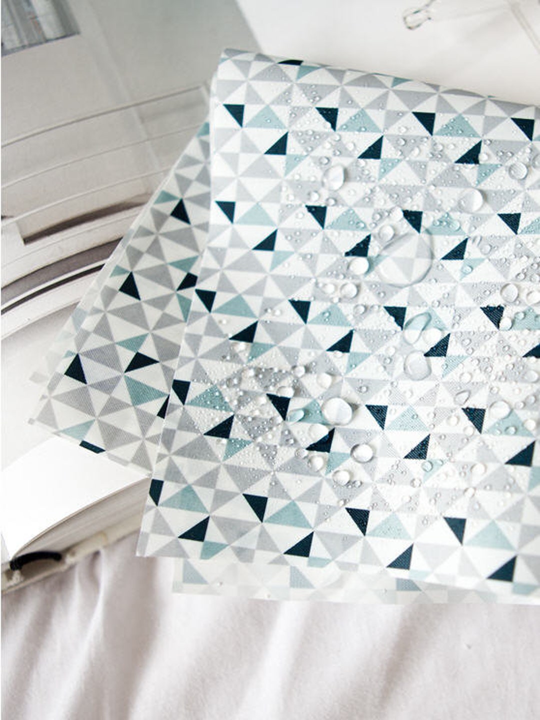 Triangles Waterproof Fabric, Geometric - 59" Wide - by the Yard / 94055 ...