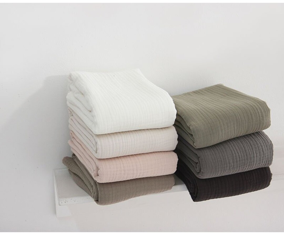 Four Layers Wrinkled Cotton Gauze Fabric - Crinkle Gauze, Yoryu Gauze ...