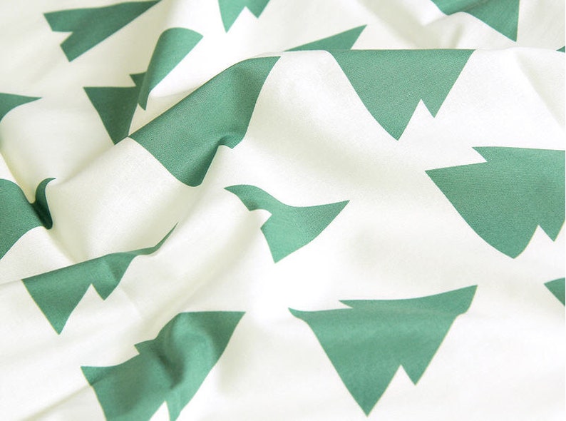 Green Trees Cotton Fabric by the Yard 80021 - Etsy