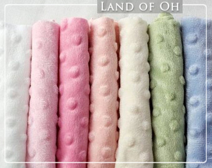 Minky Dimple Dot Pastel Color Series Choose From 5 Colors per Yard - Etsy