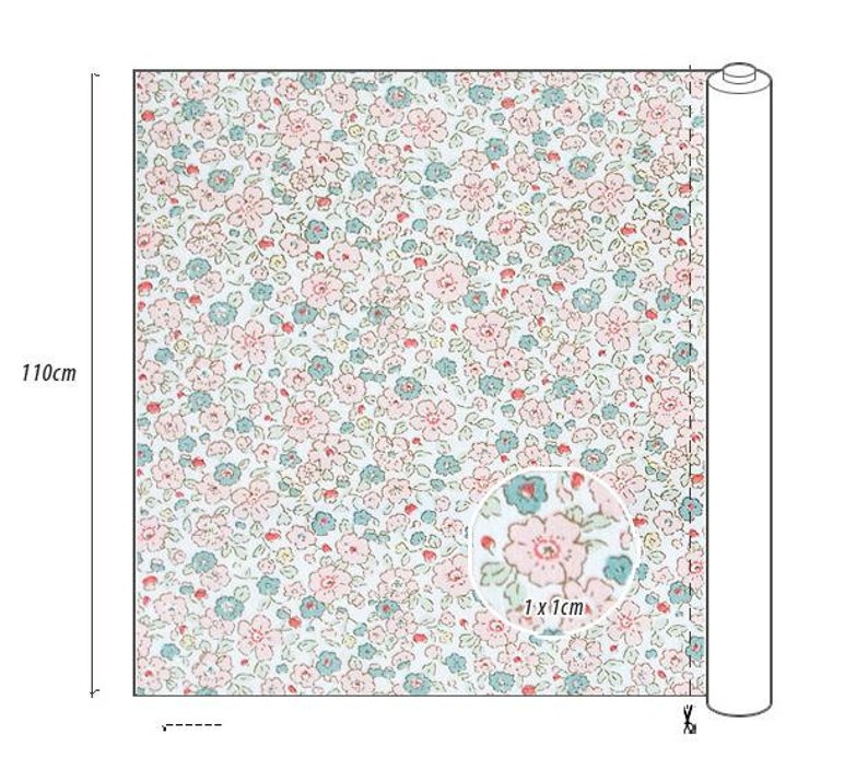 Flowers Cotton Fabric Floral Fabric Spring Flower Fabric - Etsy