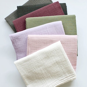 Pink Wrinkled Cotton Gauze, Double Gauze, Light Pink Color Gauze ...