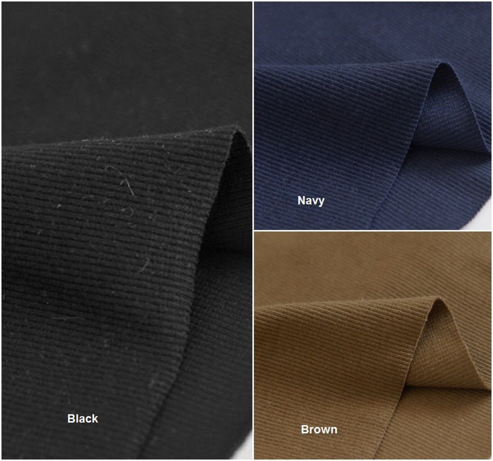 Ribbing Fabric Cotton Rib Knit Choose From 13 Colors by - Etsy