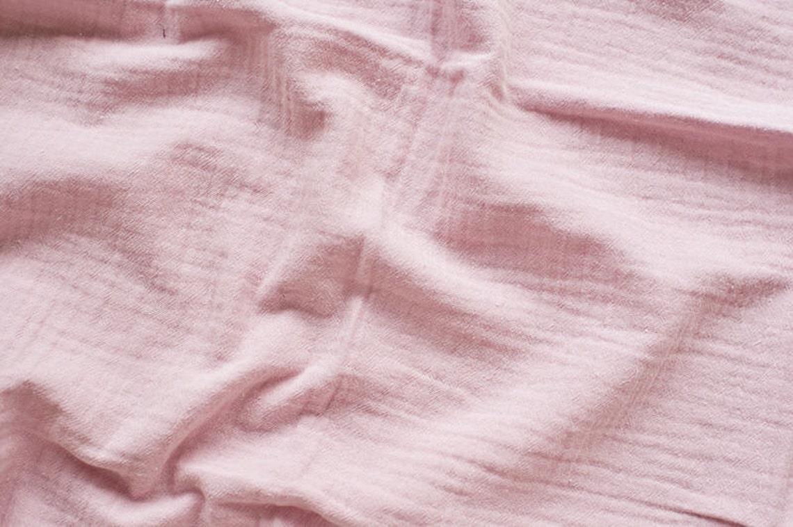 Pink Wrinkled Cotton Gauze Double Gauze Light Pink Color - Etsy