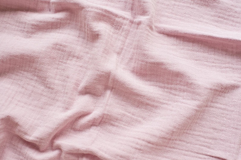 Pink Wrinkled Cotton Gauze Double Gauze Light Pink Color - Etsy