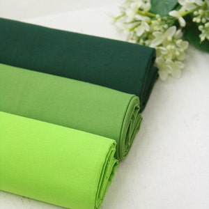 High Quality Cotton Fabric Green Series in 6 Colors, Solid Cotton ...