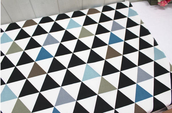 Modern Triangles Oxford Cotton Fabric Geometric Northern - Etsy