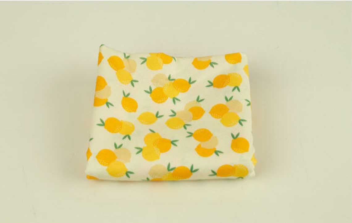 Lemons Cotton Fabric Fruits Cotton Fabric Yellow Lemon | Etsy