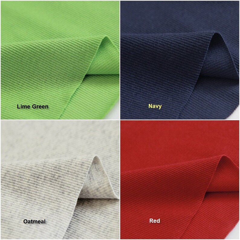 Ribbing Cotton Rib Knit Fabric in 18 Colors by the Yard - Etsy