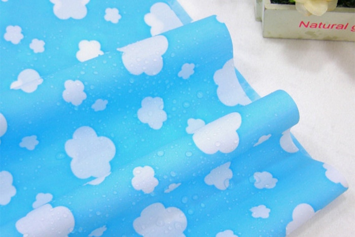 Waterproof Fabric Clouds on Blue by the Yard 30365 | Etsy