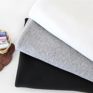 2x1 Ribbing Knit Fabric Half Yard off White Heather Gray - Etsy