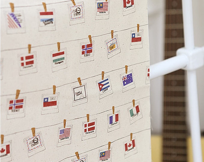 Flags Fabric Modern Flags of the World by Aftermyart Modern World Flags ...