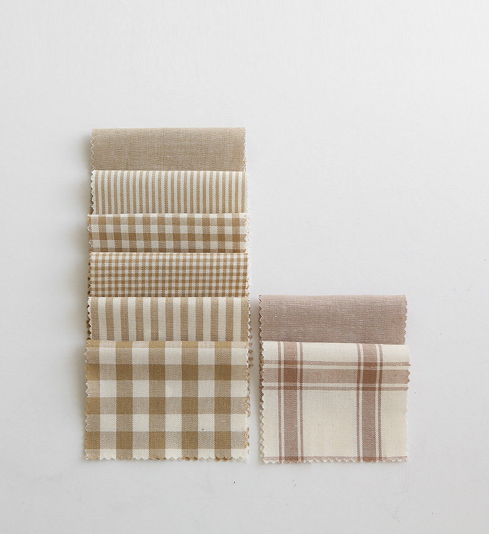 Beige Cotton Fabric, Yarn Dyed Cotton Fabric, Checkers, Stripes and ...