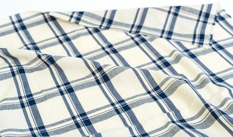 Plaids Fabric, Vintage Check Fabric, Checker Cotton Lyocell Fabric ...