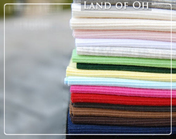 Ribbing Fabric Cotton Rib Knit Choose From 13 Colors by - Etsy