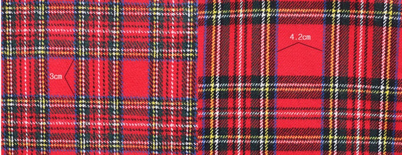 Scotland Check Acrylic Fabric Two Types By the Yard 84553 | Etsy