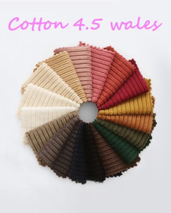 Wide Wale Cotton Corduroy 4.5 Wales Korean Fabric Corduroy - Etsy