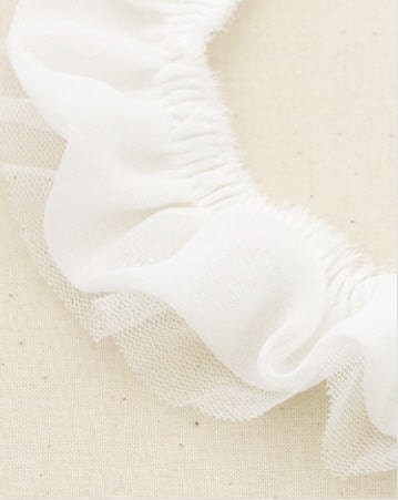 Gathered Chiffon Lace White Lace Trimming Edging by the - Etsy