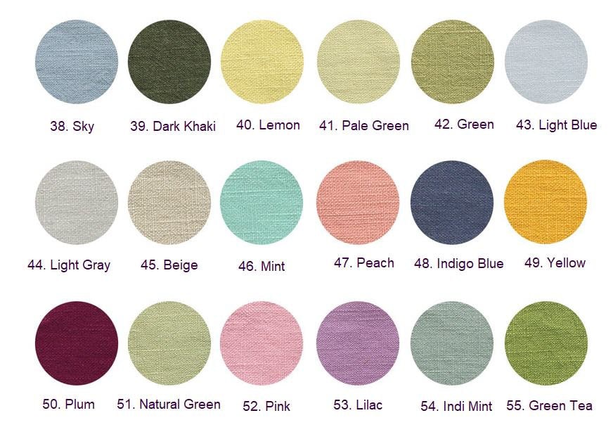 100% Linen Pure Linen 67 Solid Colors 54 Wide Bio - Etsy