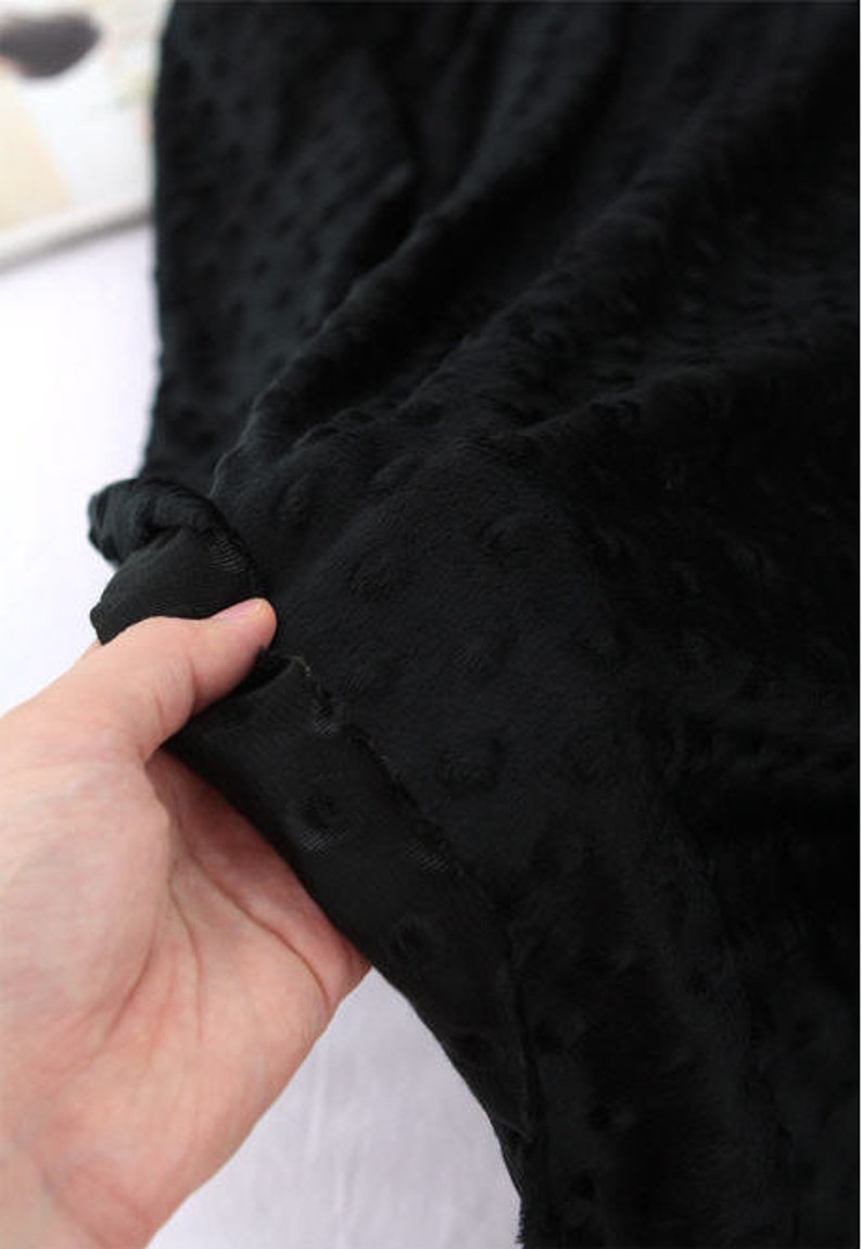Minky Dimple Dot Black by the Yard 43057 Melody Series - Etsy