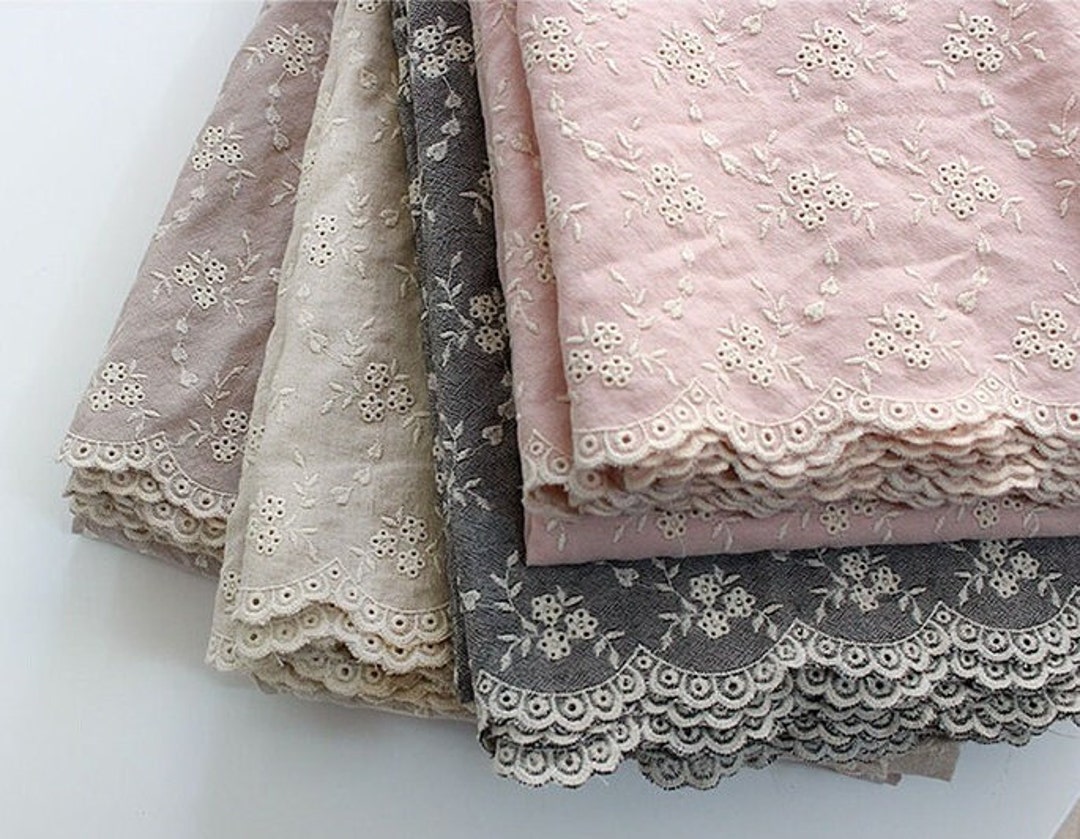 Embroidery Cotton Fabric, Bio-washed Cotton Fabric, Eyelet Cotton ...