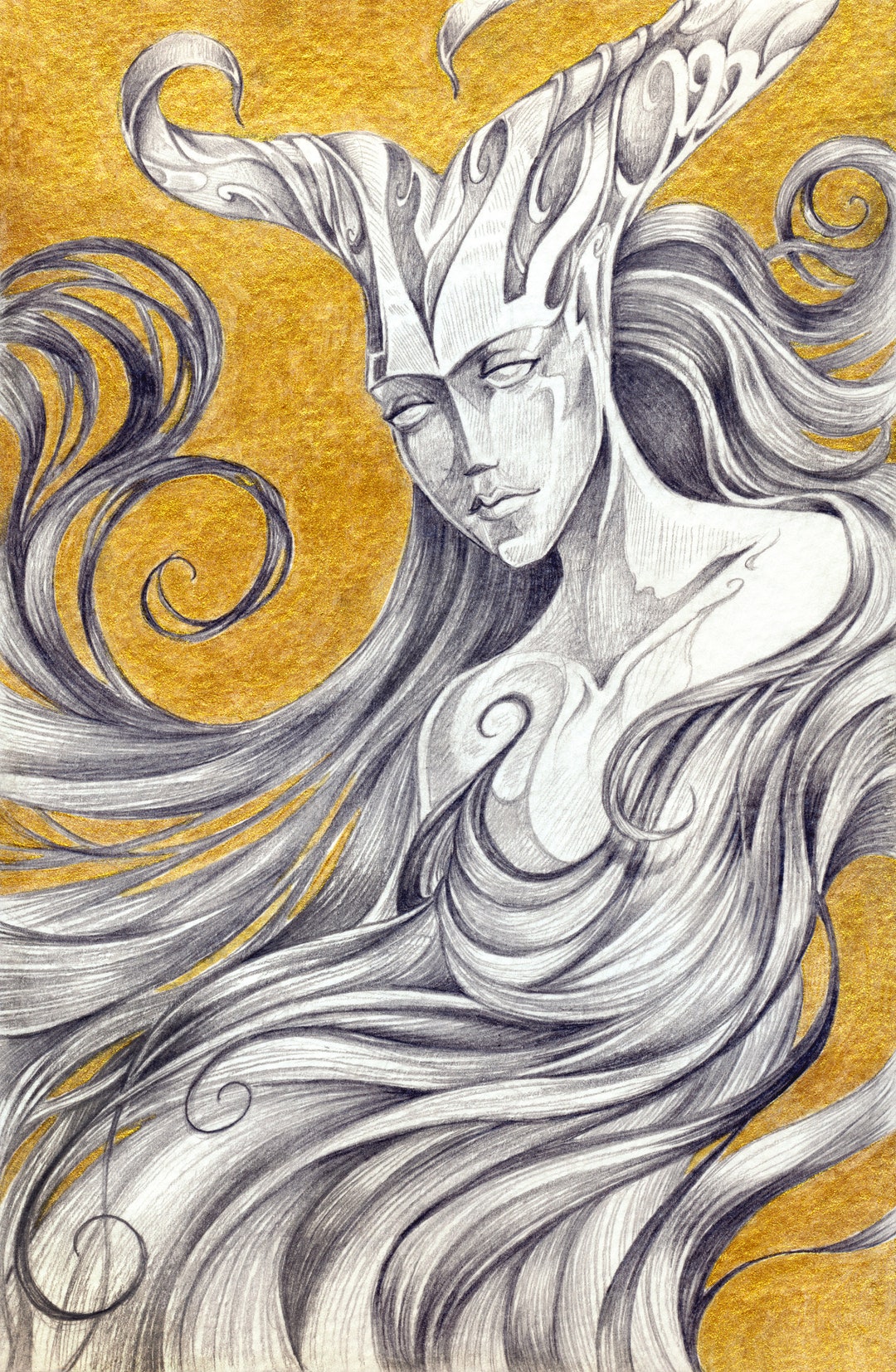 The Horned Woman 11" X 14" PRINT - Etsy