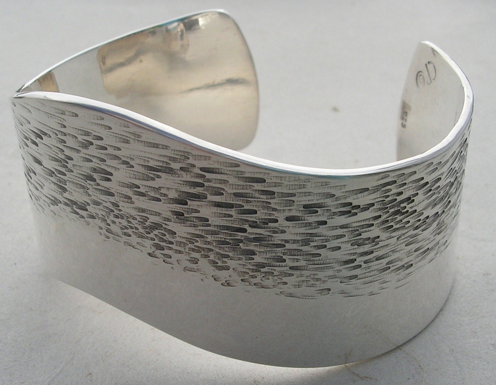 Hand Forged Silver Bangle//modern Silver Cuff//hammered and Forged - Etsy