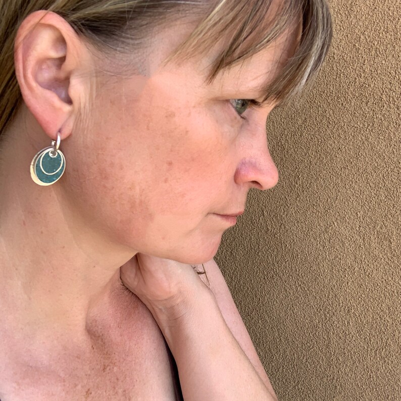 Silver Hoop Earrings//interchangable Circle | Etsy