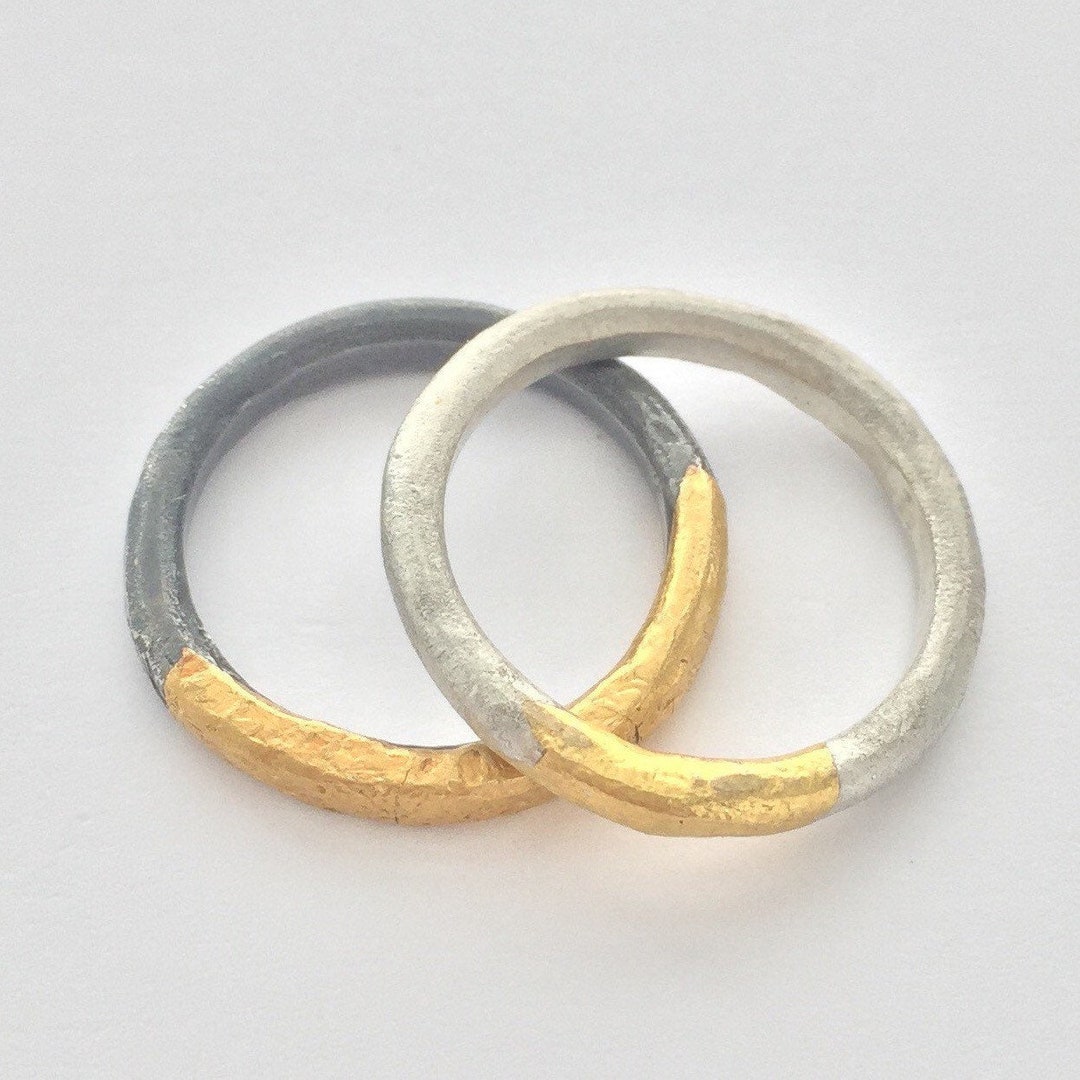 Gold and Silver Rings // Keum Boo Rings // Contemporary Jewelry ...