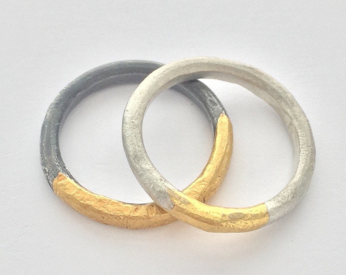 Gold and Silver Rings // Keum Boo Rings // Contemporary Jewelry ...