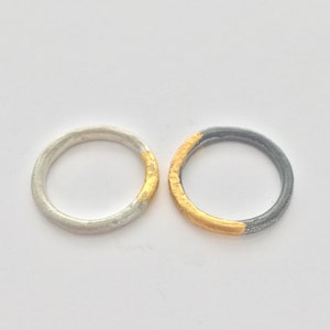 Gold and Silver Rings // Keum Boo Rings // Contemporary Jewelry ...