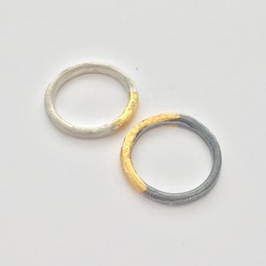 Gold and Silver Rings // Keum Boo Rings // Contemporary Jewelry ...