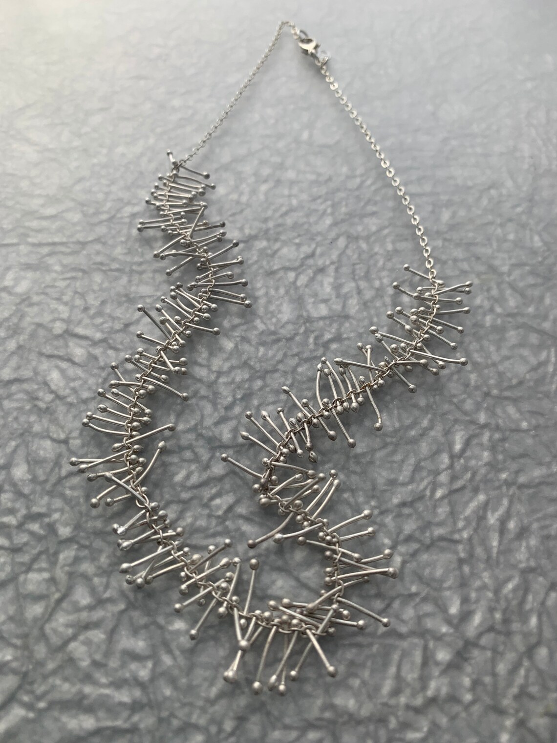 Fused Silver Stem Necklace//fused Silver//modern Jewelry// by - Etsy