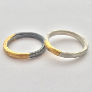 Gold and Silver Rings // Keum Boo Rings // Contemporary Jewelry ...