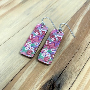 Japanese Vintage Yuzen Cherry Blossom Print, Wood Pendant, Japan ...