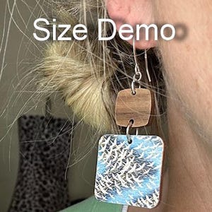 Pinwheel Star Quilt Pattern Earrings, Barn Art, REVERSIBLE Image, One ...