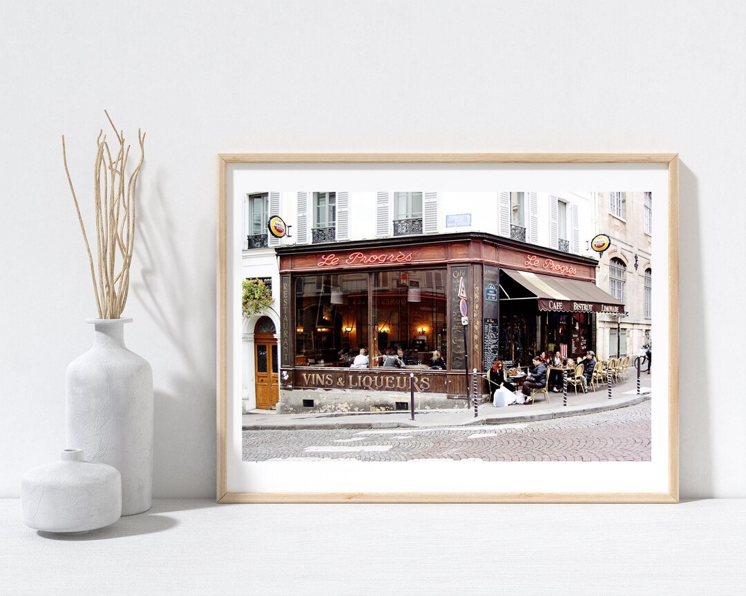 Paris Photography Le Progres Bistro Restaurant Montmartre, Home Decor ...