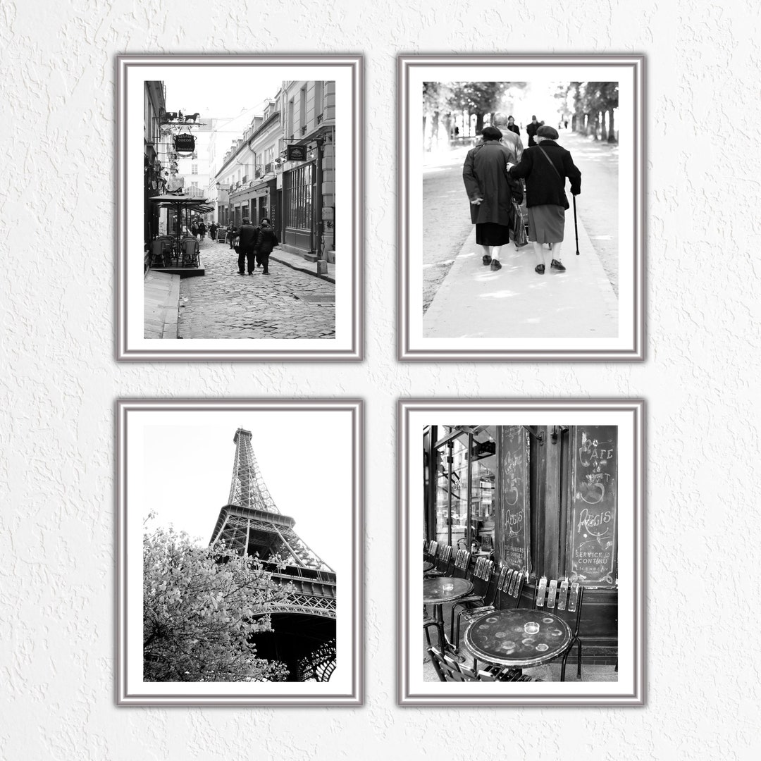 Paris France Black and White Photography Gallery Wall Art Prints Home ...