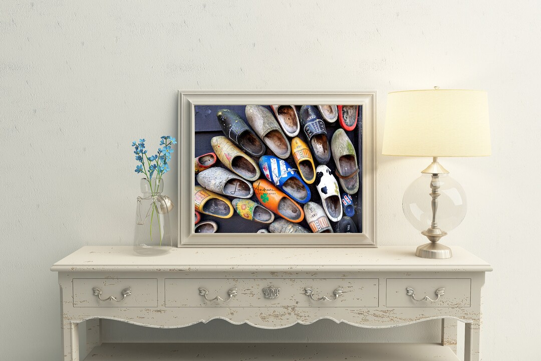Amsterdam Wooden Dutch Clogs Shoes Fine Art Print Wall Art Home Decor ...
