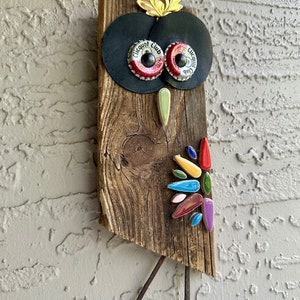 Barnwood Farmhouse Owl, Recycled Wood, Wall Decor, Rustic, Owl Gift ...