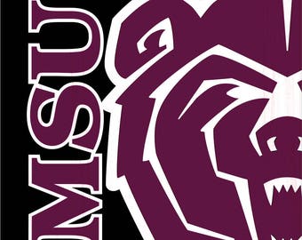 Missouri State University: MSU Logo and Bear on Black single | Etsy