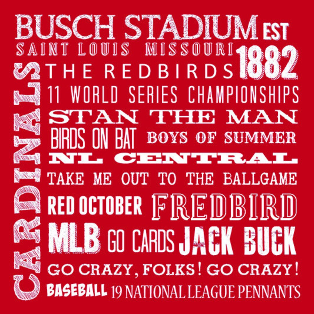 St. Louis Collection: Cardinal Words - Etsy