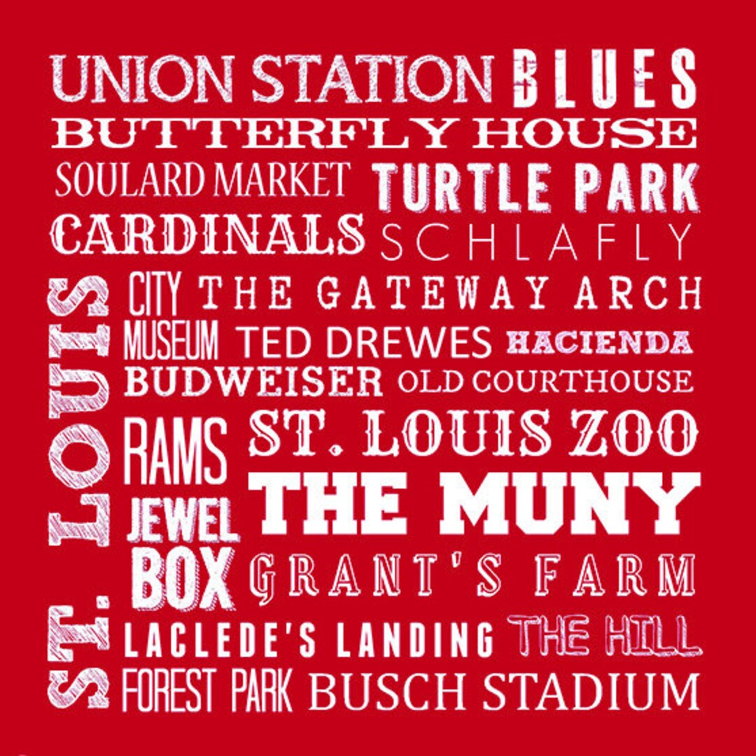 St. Louis Collection: STL Words - Etsy